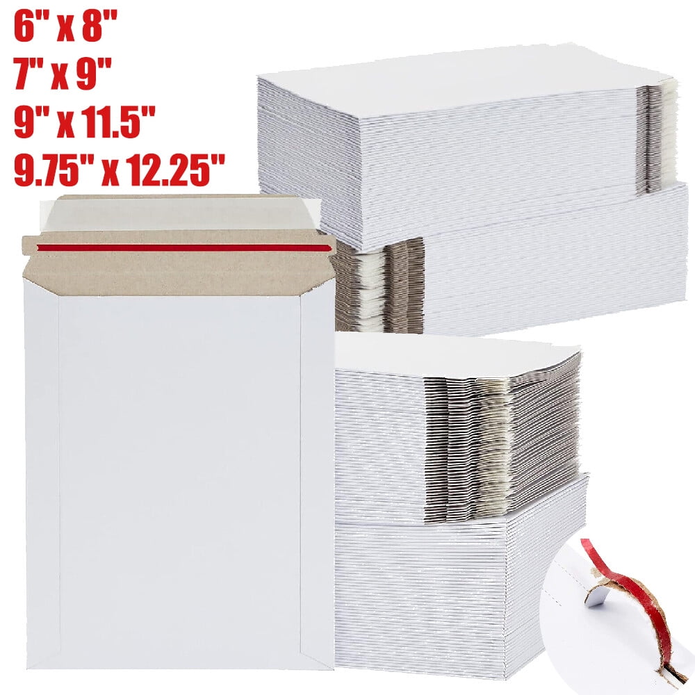 100Pack Rigid Mailers That Stay Flat 9.75x12.25 with Self Adhesive Seal ...