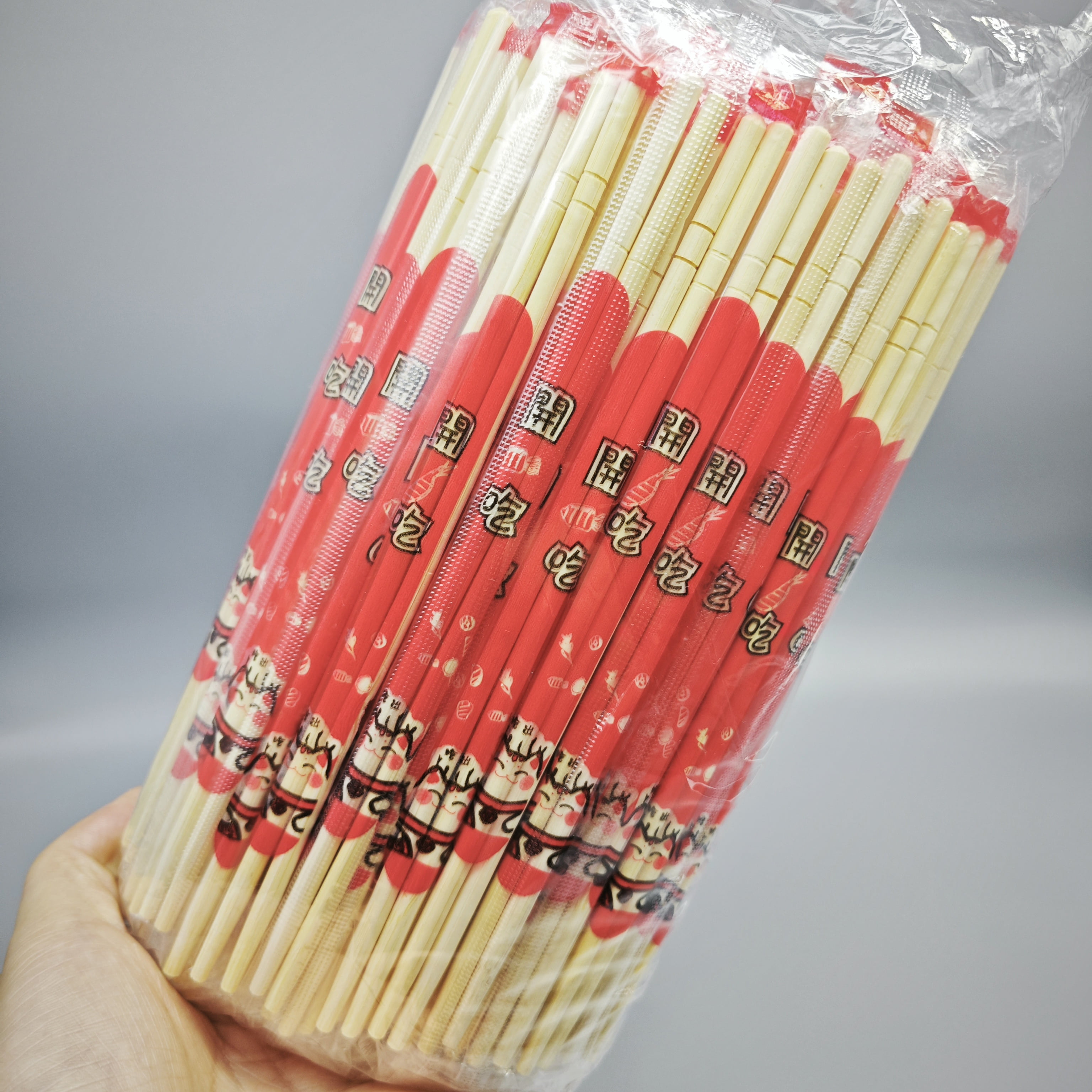 100Pairs Disposable Bamboo Wood Chopsticks Restaurant Individual ...