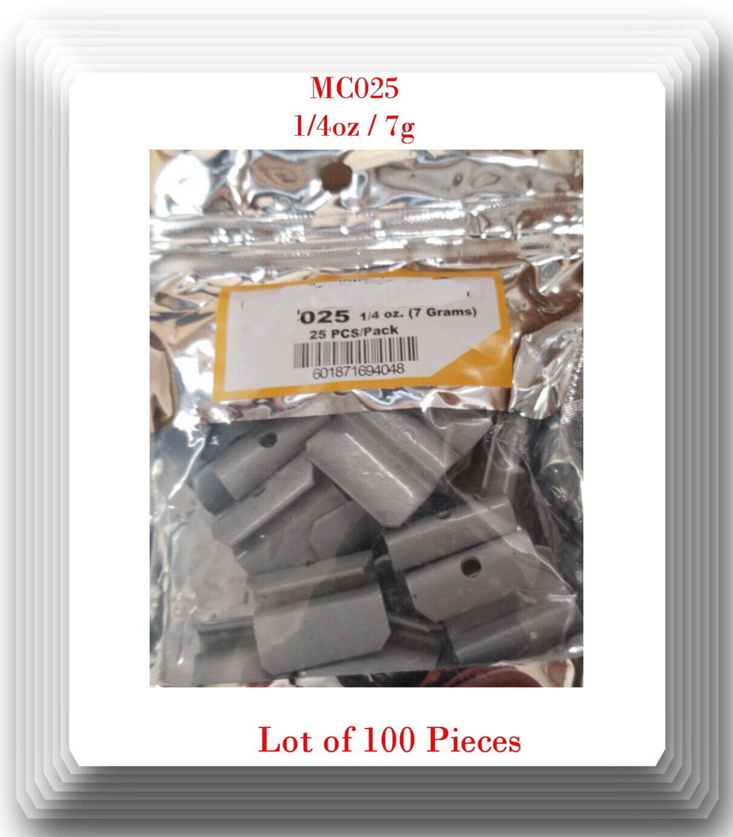 100Pc CLIP-ON Wheel Weight Balance MC Type 0.25oz 1/4oz For All Type ...