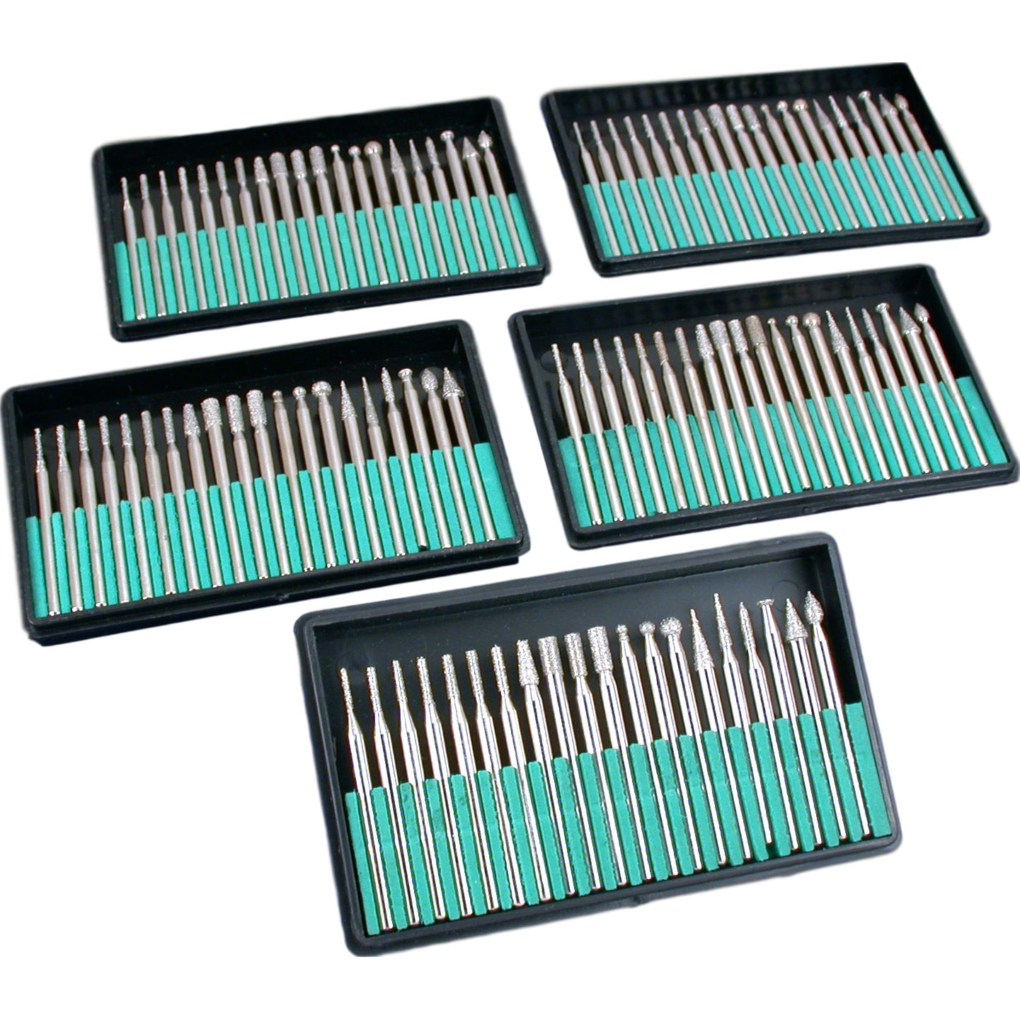 100Pc Diamond Bur Bit Set New Rotary Tools 1/8" Shank - Walmart.com