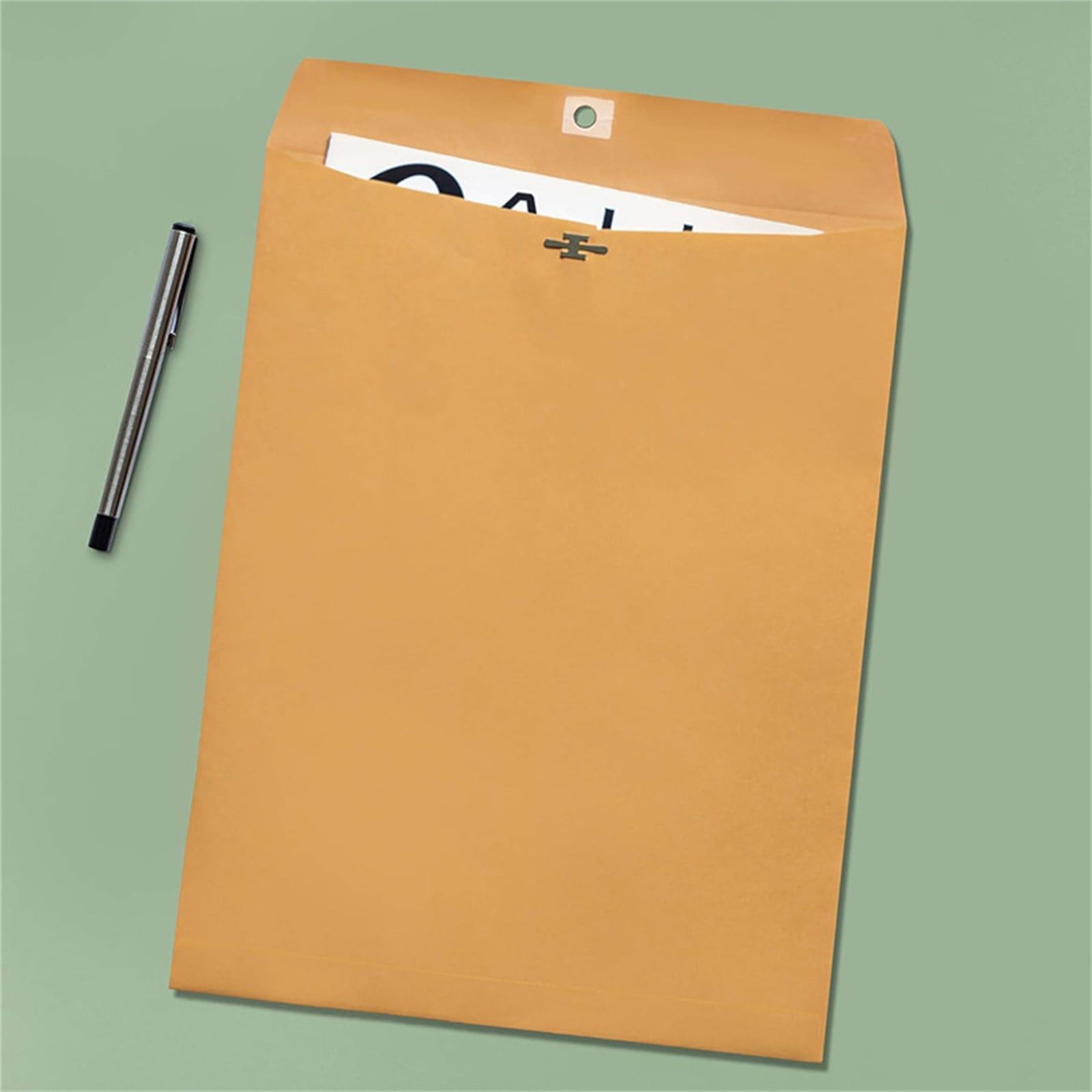 GBAYXJ 100pc Buckle Kraft Paper Envelope Brown Retro Blank Wordless ...