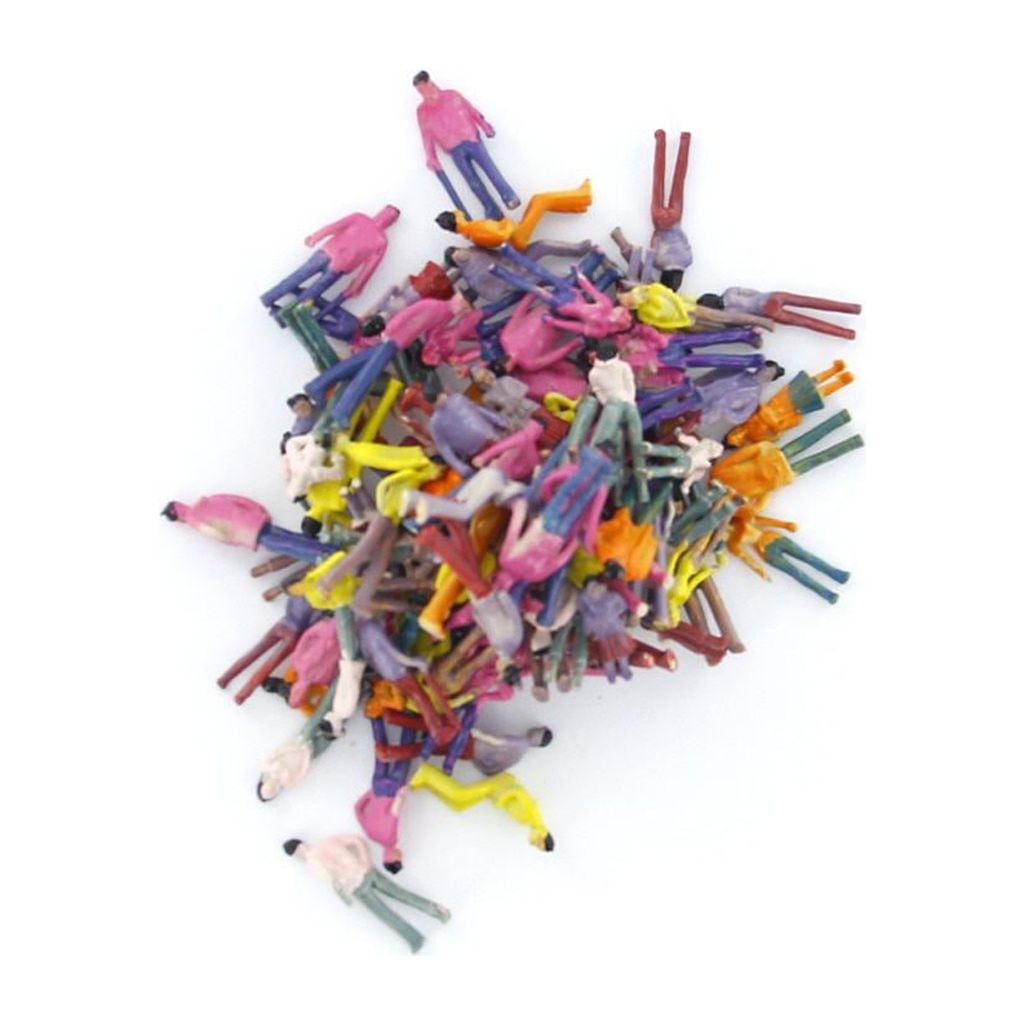 100Pc Painted Model People Figure Passenger Toy Layout for Railway ...
