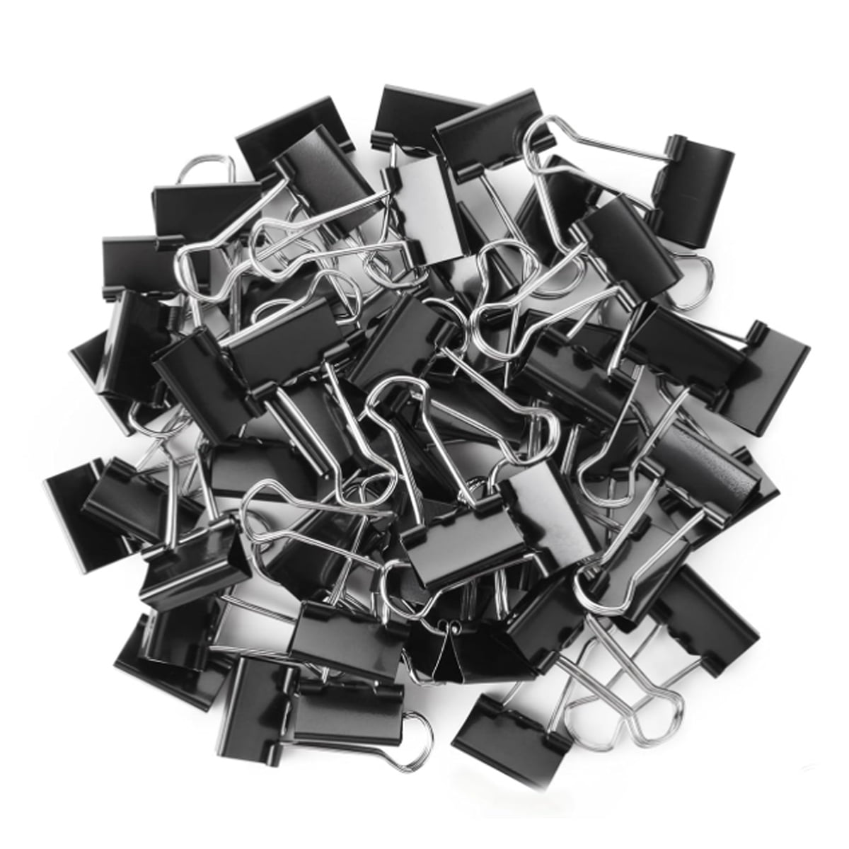100Pc Small Binder Clips, 0.6In Black Paper Binder Clips Small Paper ...