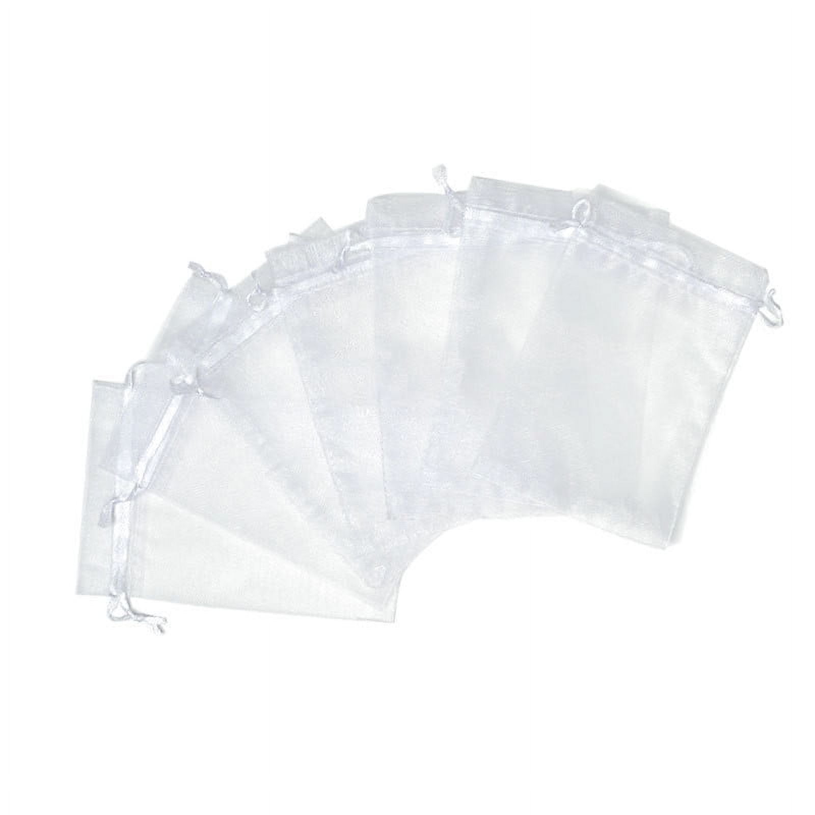 100Pc Solid Color Transparent Mesh Bag, Fruit Mesh Bag Drawstring ...