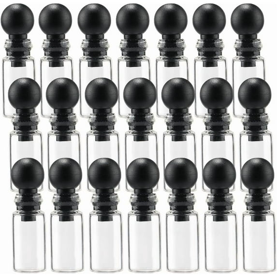 100Pcs 0.5ml Mini Perfume Glass Bottles Travel Vials Glass with Plug ...