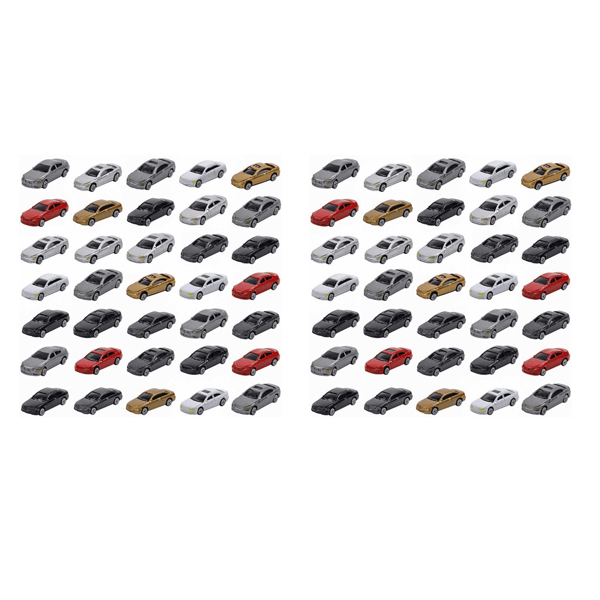 100Pcs 1:87 HO Scale Model Car Painted Car Models HO/TT Scale Railway ...