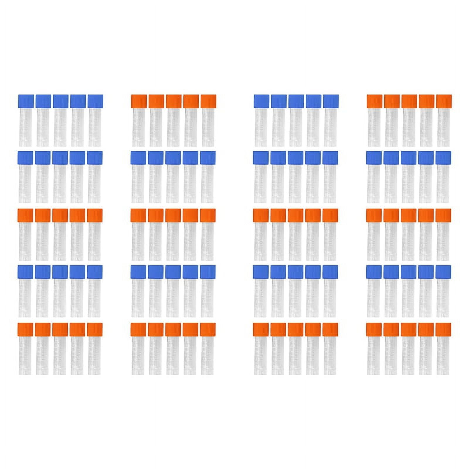 100Pcs 1.8Ml Plastic Graduated 0.063Oz Cryovial Test Tube Sample Pipe ...