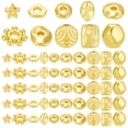 100Pcs 10 Styles Alloy Spacer Beads Golden Mixed Shapes 4.5mm - Walmart.com
