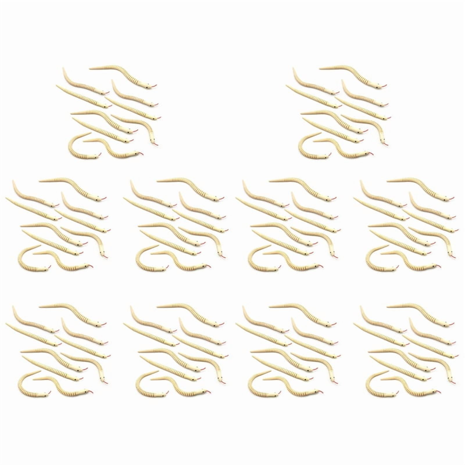 100Pcs 12 Inch Unfinished Wooden Wiggly Snakes Jointed Flexible Snake ...