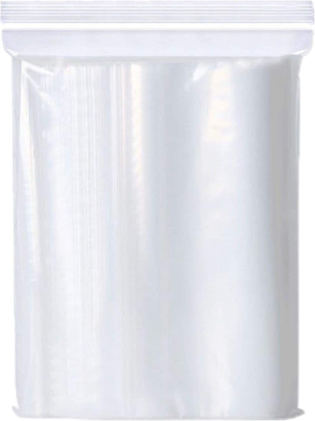 100Pcs 16x24cm Thickening Resealable Big Grip Seal Bags, Clear Plastic ...