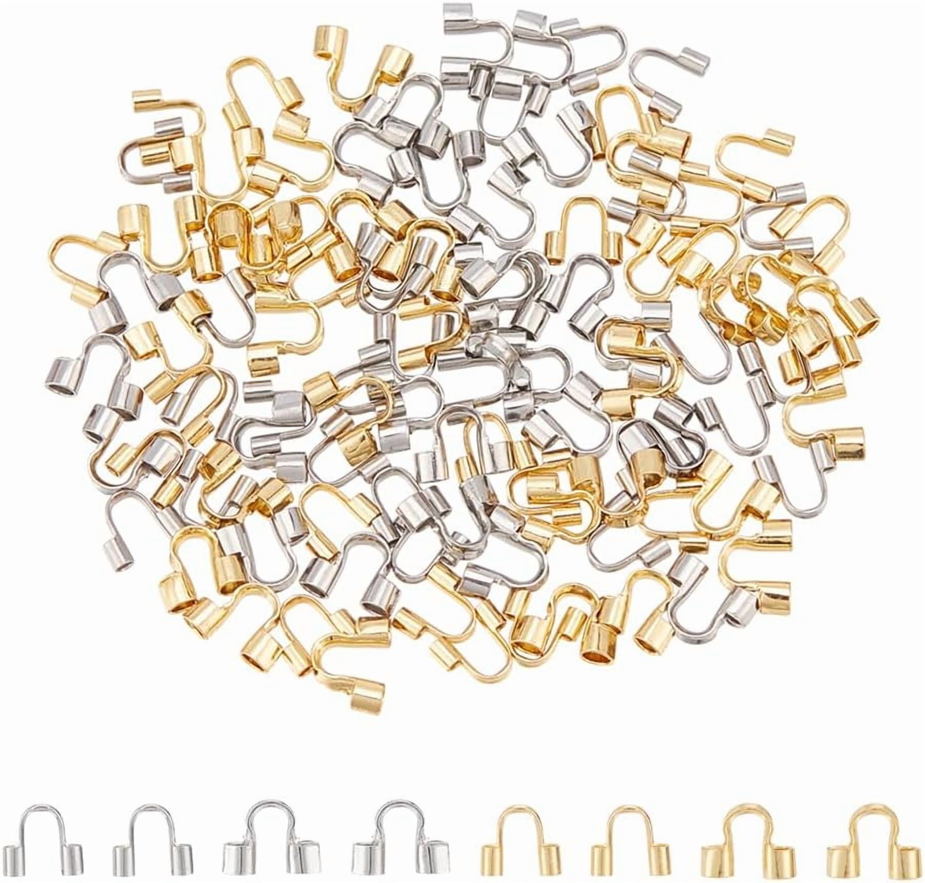 100Pcs 2 Colors Stainless Steel U Shape Guards Cable Protectors 18K ...