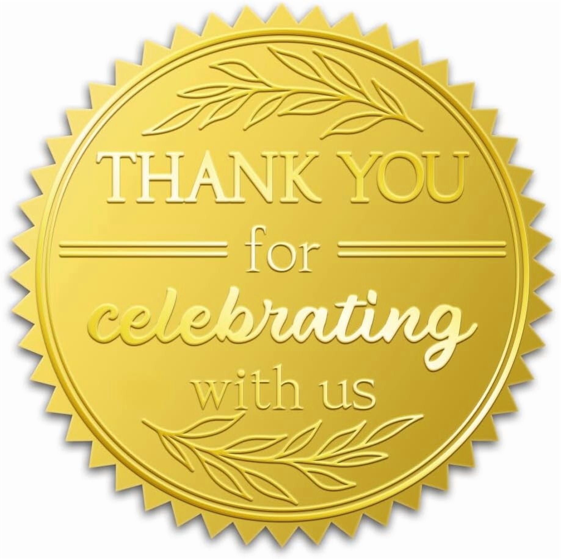 100Pcs 2" Embossed Winner Stars Gold Foil Seal Sticker Gold Foil ...