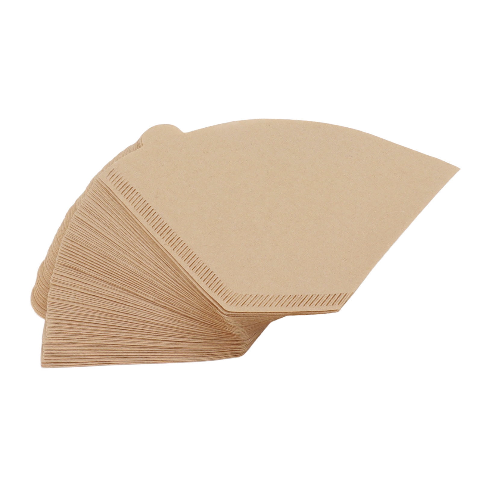 100Pcs 2 To 4 Cup Coffee Filter Fan Shaped Disposable Unbleached ...
