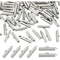 100Pcs 20mm Slide on End Clasps 304 Stainless Steel Tube Ball Bead ...
