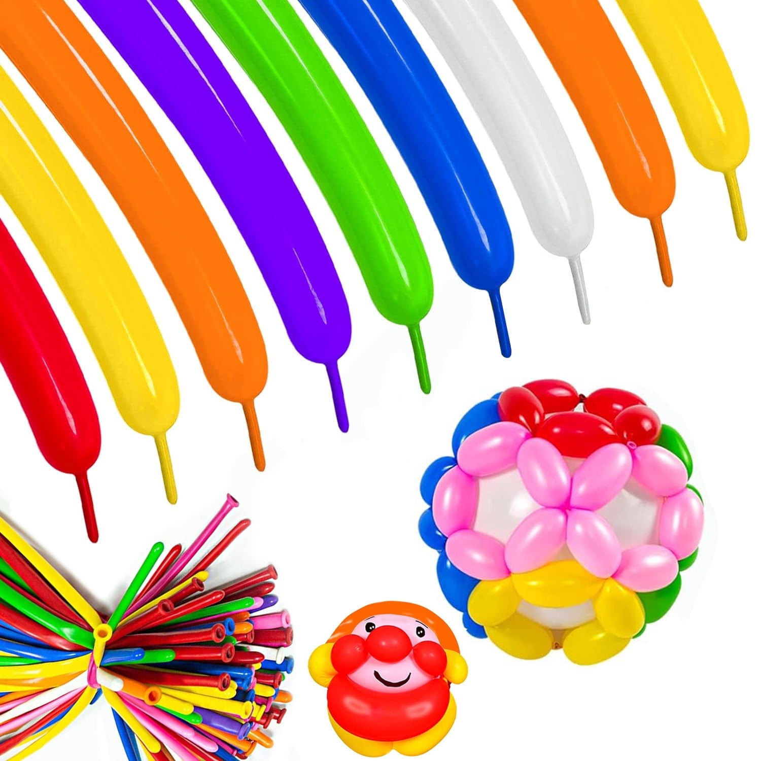 100Pcs 260Q Magic Twisted Animal Balloons Wedding Christmas Birthday ...