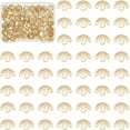 100Pcs 304 Stainless Steel Fancy Bead Caps Flower 5-Petal Golden 8x3mm ...