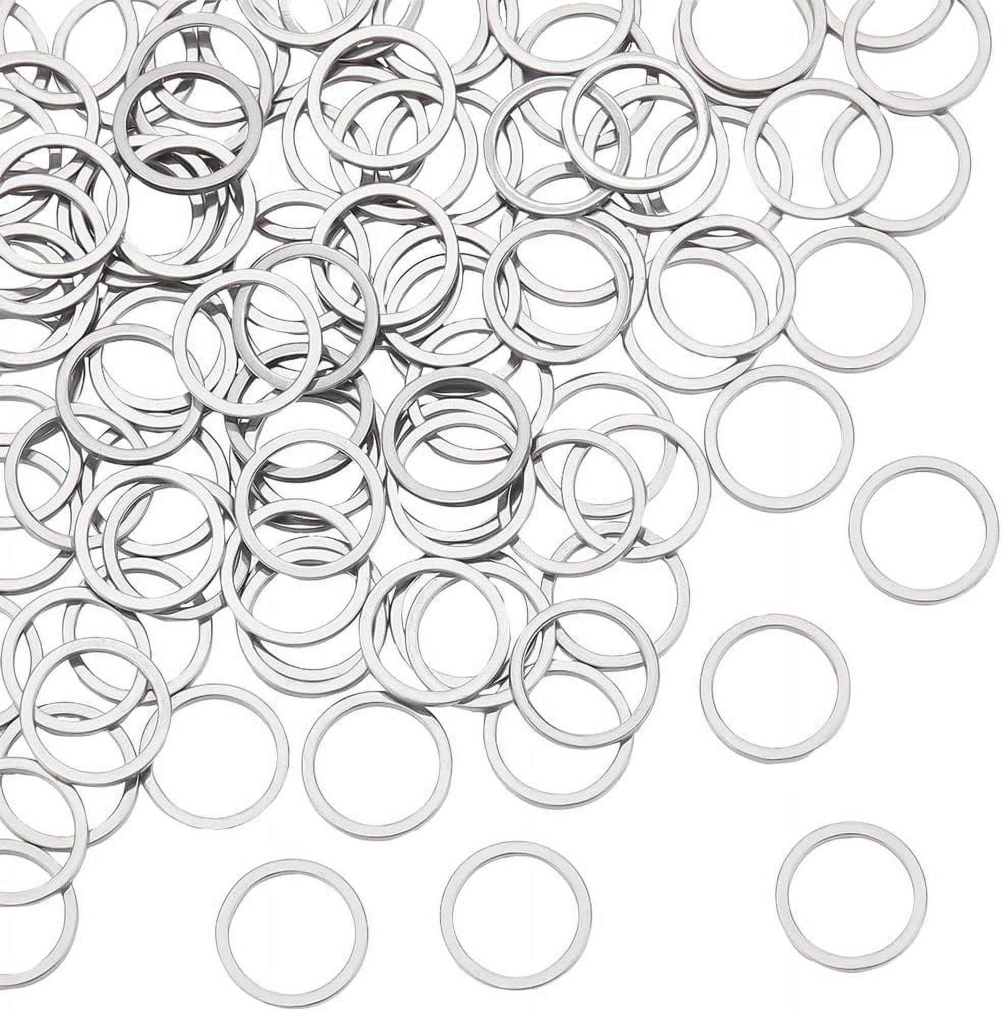 100Pcs 304 Stainless Steel Linking Ring Round Ring Stainless Steel ...