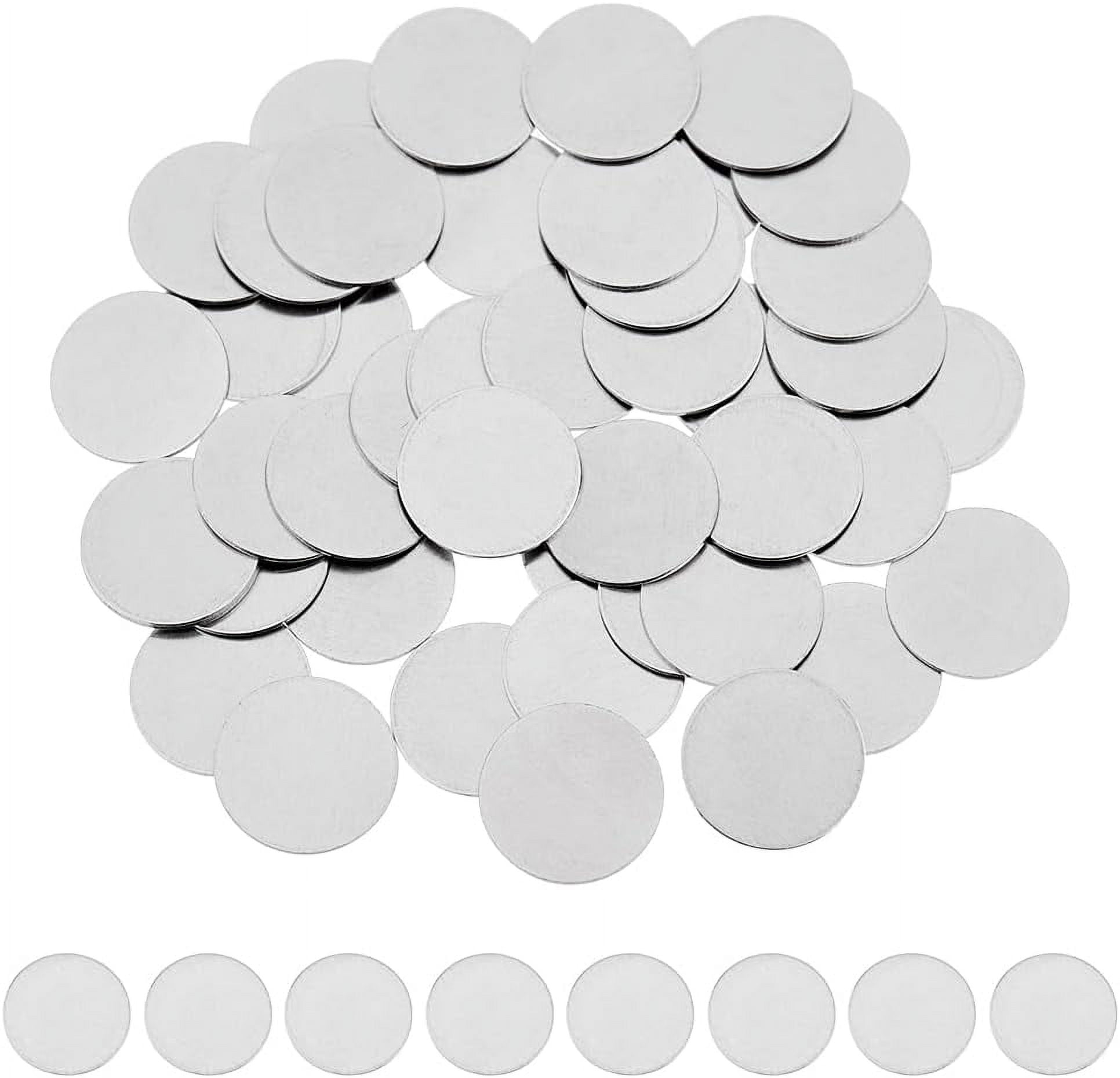 100Pcs 316 Stainless Steel Sheets Round Stainless Steel Color 12x0.5mm ...