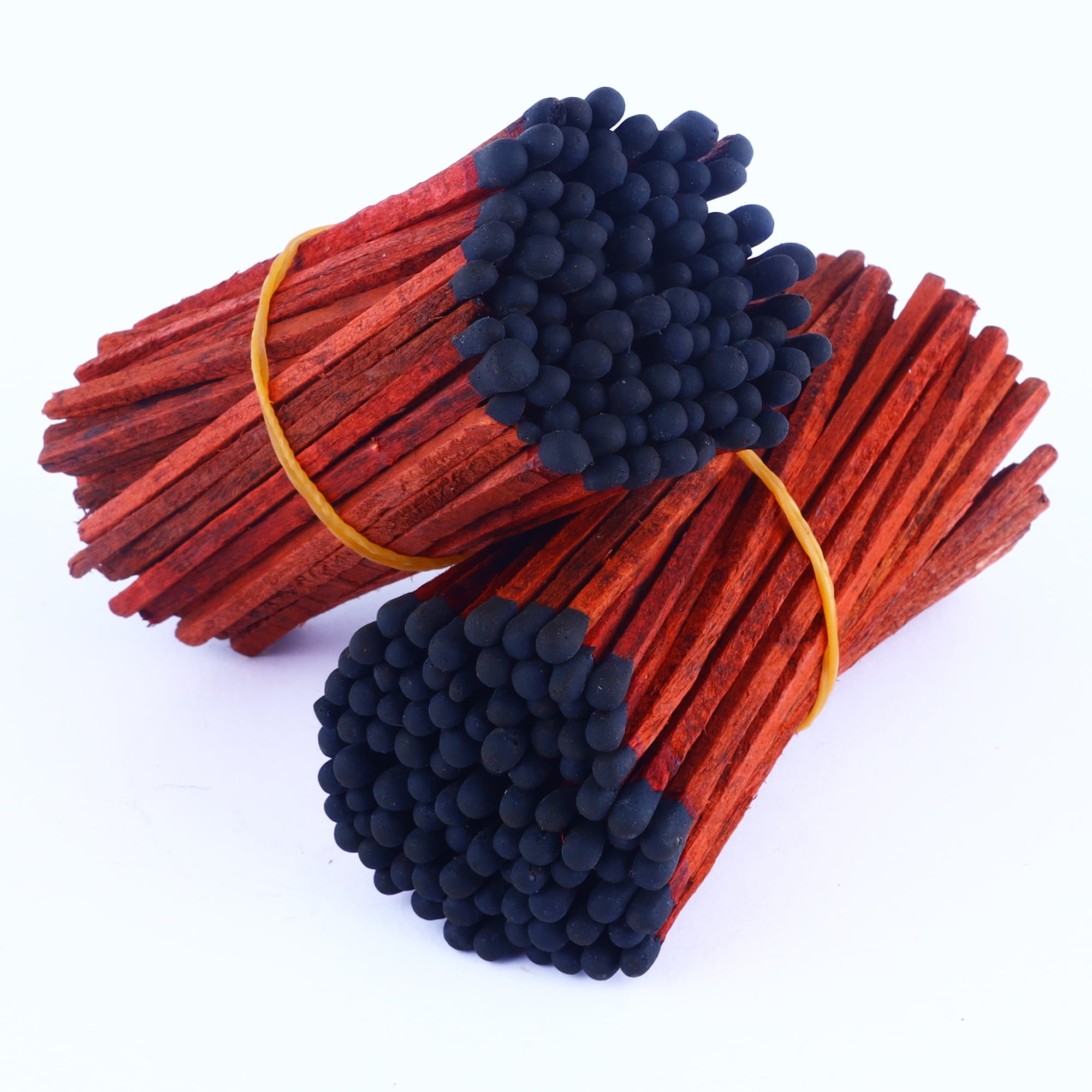 100Pcs 4'' Decorative Brown Stick Black Matches, Long Wooden Safety ...