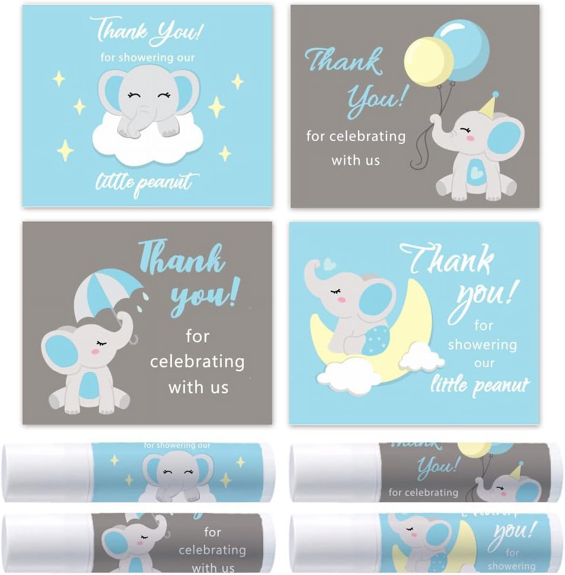 100Pcs 4 Styles Elephant Lip Balm Labels Stickers 2.1x1.7 inch Self ...