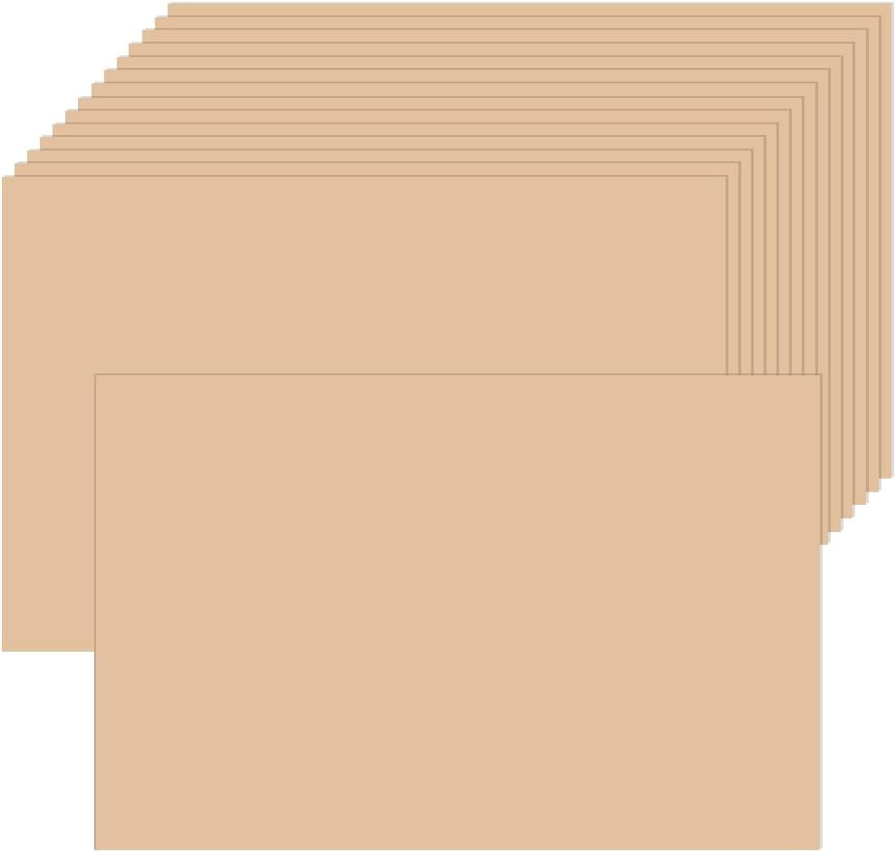 100Pcs 4 x 6 Inch Brown Craft Paper Cards Blank Note Cards Cardstock ...