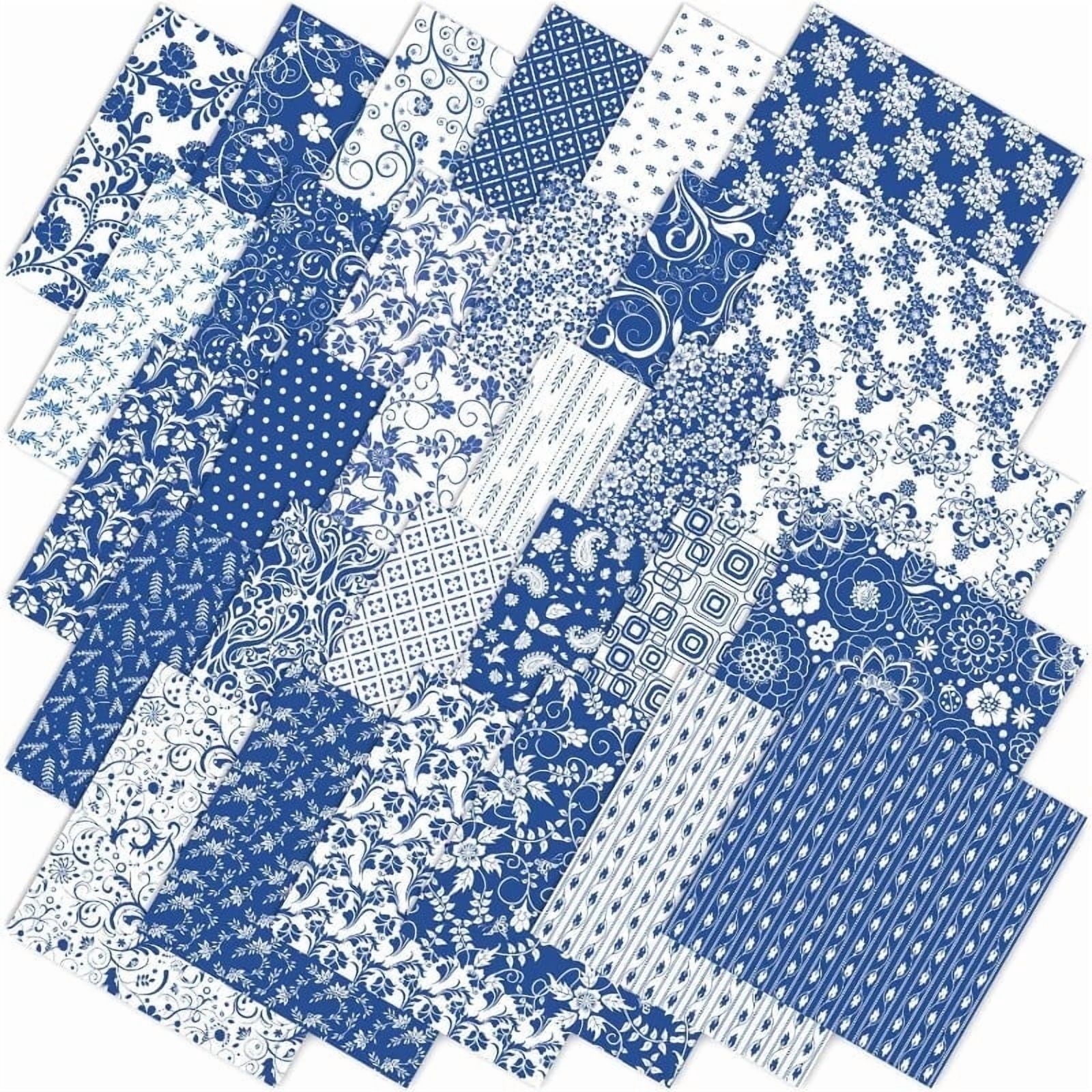 100Pcs 4"x4" Precut Fabric Squares, Patchwork Bundle for Sewing and ...