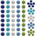 100Pcs 5 Colors Rhinestone Pave Disco Ball Beads Polymer Clay ...