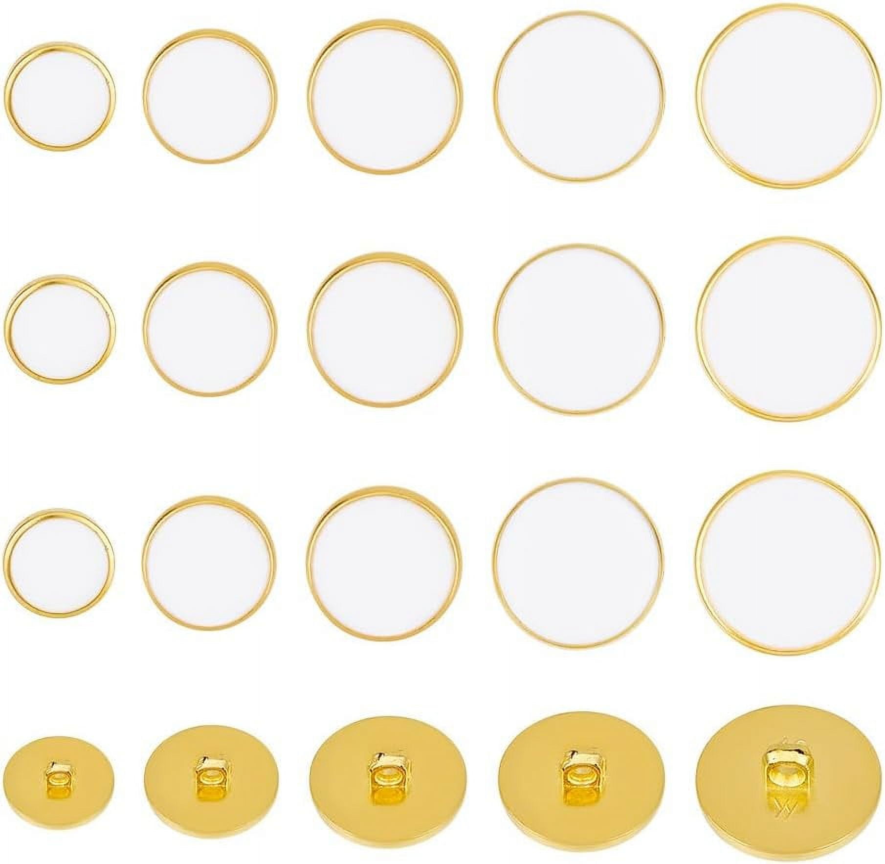 100Pcs 5 Style Plastic Blazer Buttons Flat Shank Buttons Vintage ...