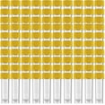100Pcs 5ml Yellow Lab Plastic Frost Test Tubes Vial Seal Cap, Graduated ...