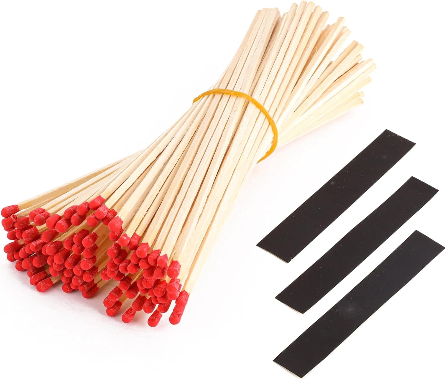 100Pcs 8'' Red Matches for Candles with Striker - Long Wooden Candle Matches, Long Wood Safety ...