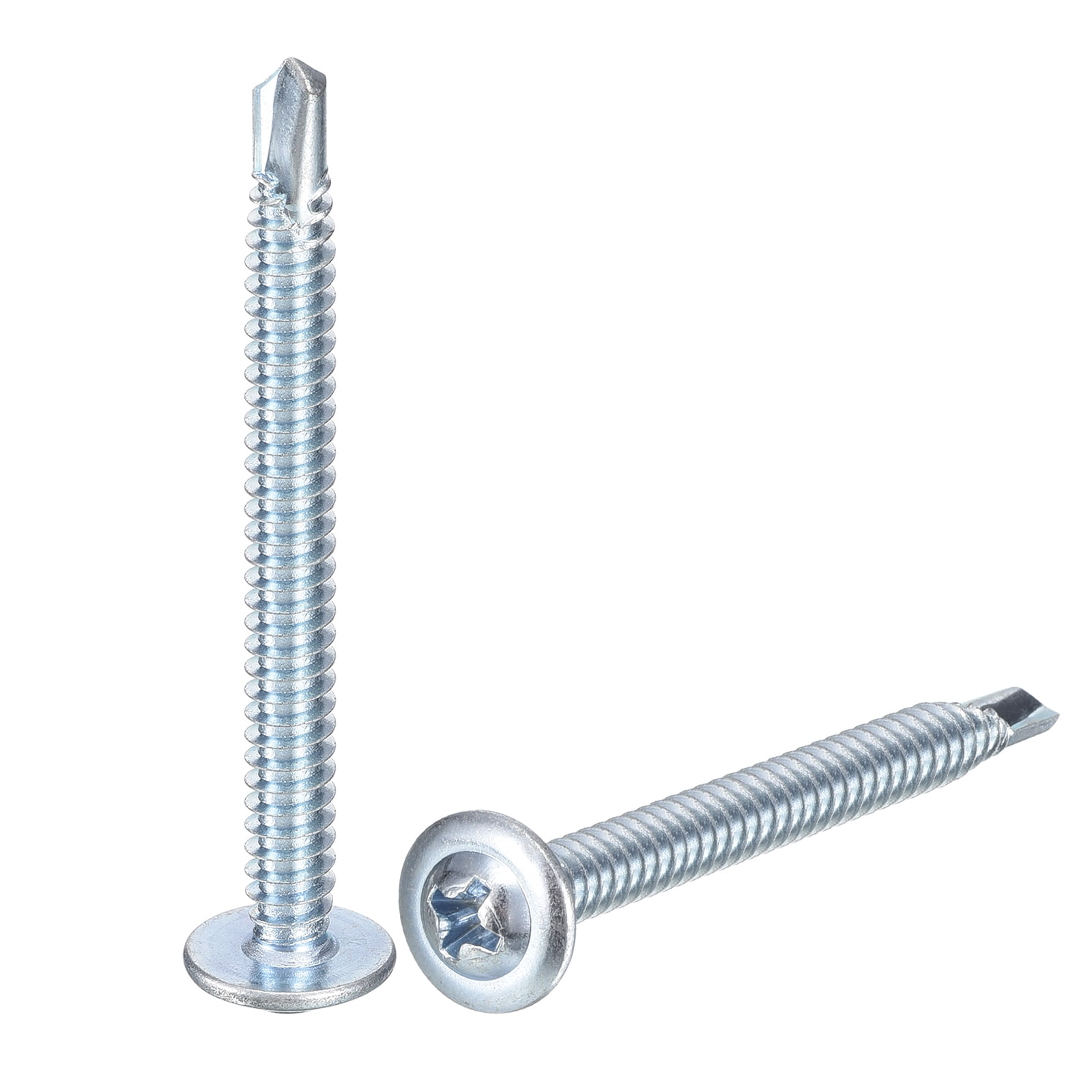 100Pcs #8x2" Phillips Head Self Tapping Screws, Carbon Steel Self ...