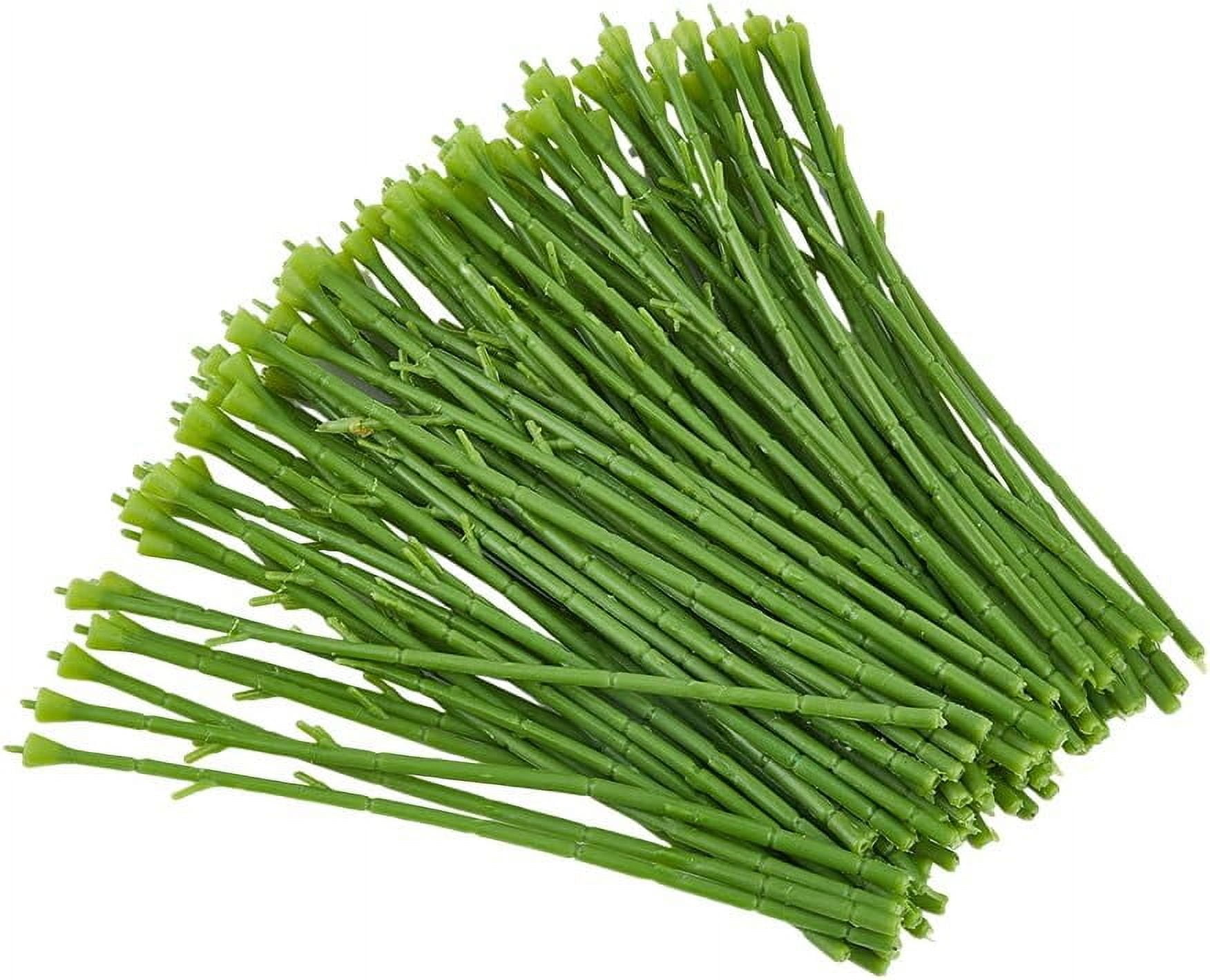 100Pcs 9.84inch Artificial Flower Stem Floral Wire Stem Plastic Rose ...