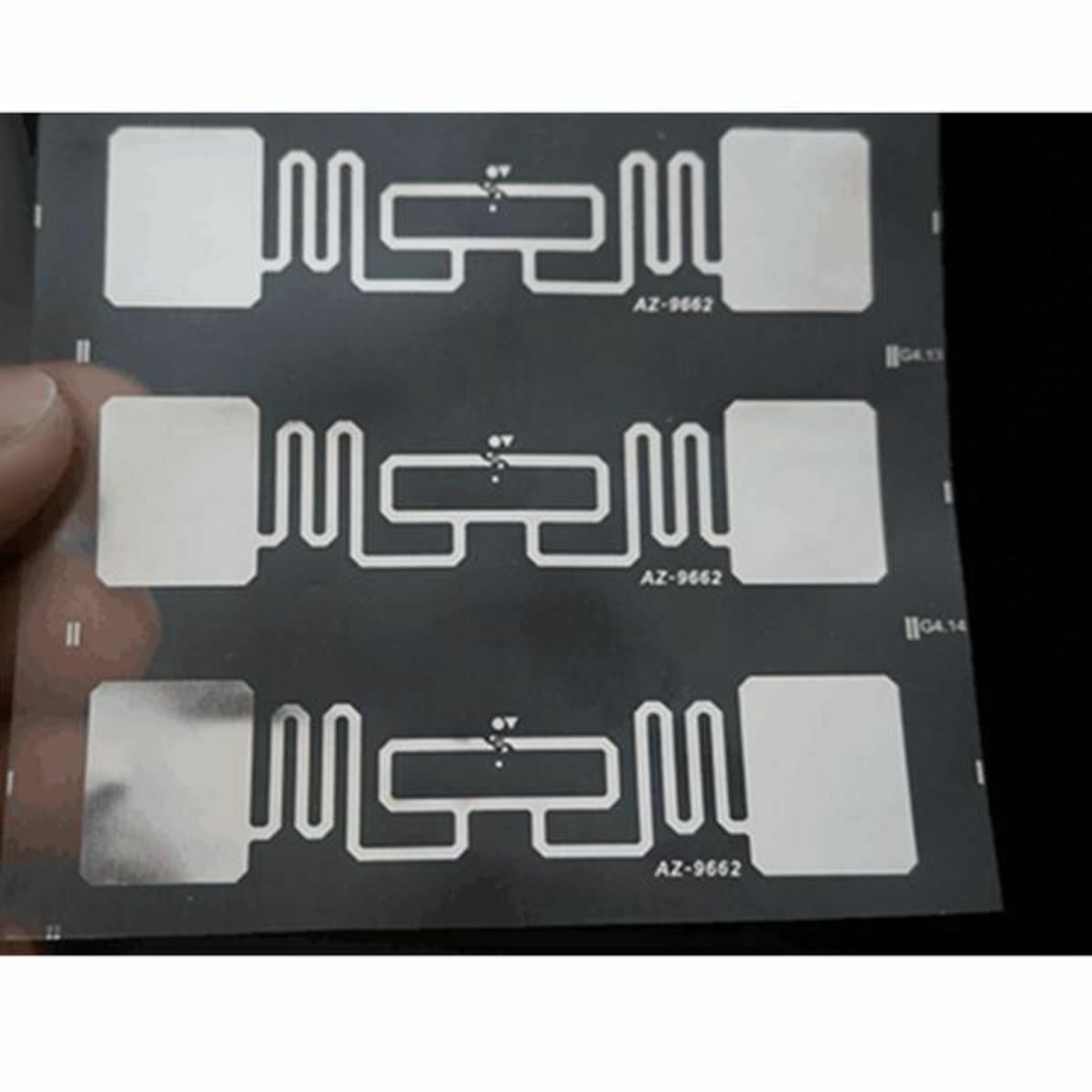 100Pcs 9662 3''x1'' UHF 6C 915Mhz RFID Wet Inlay Tag Label For Ticket ...