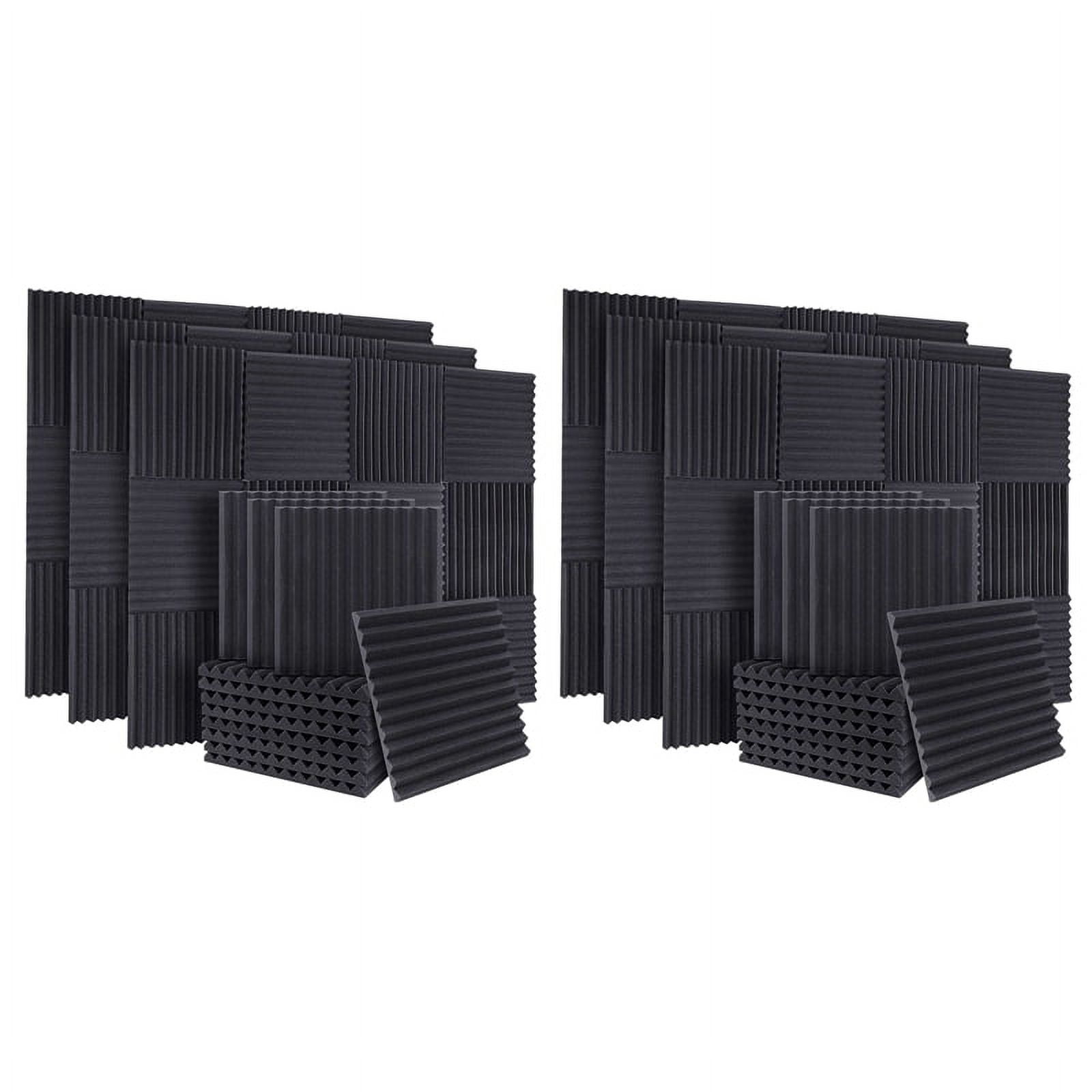 100Pcs Acoustic Soundproof Foam Sound Absorbing Panels Sound Insulation ...