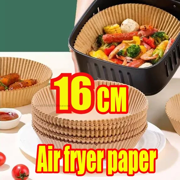 100Pcs Air Fryer Paper Oil Proof Isolation Paper Tray Disposable Non ...