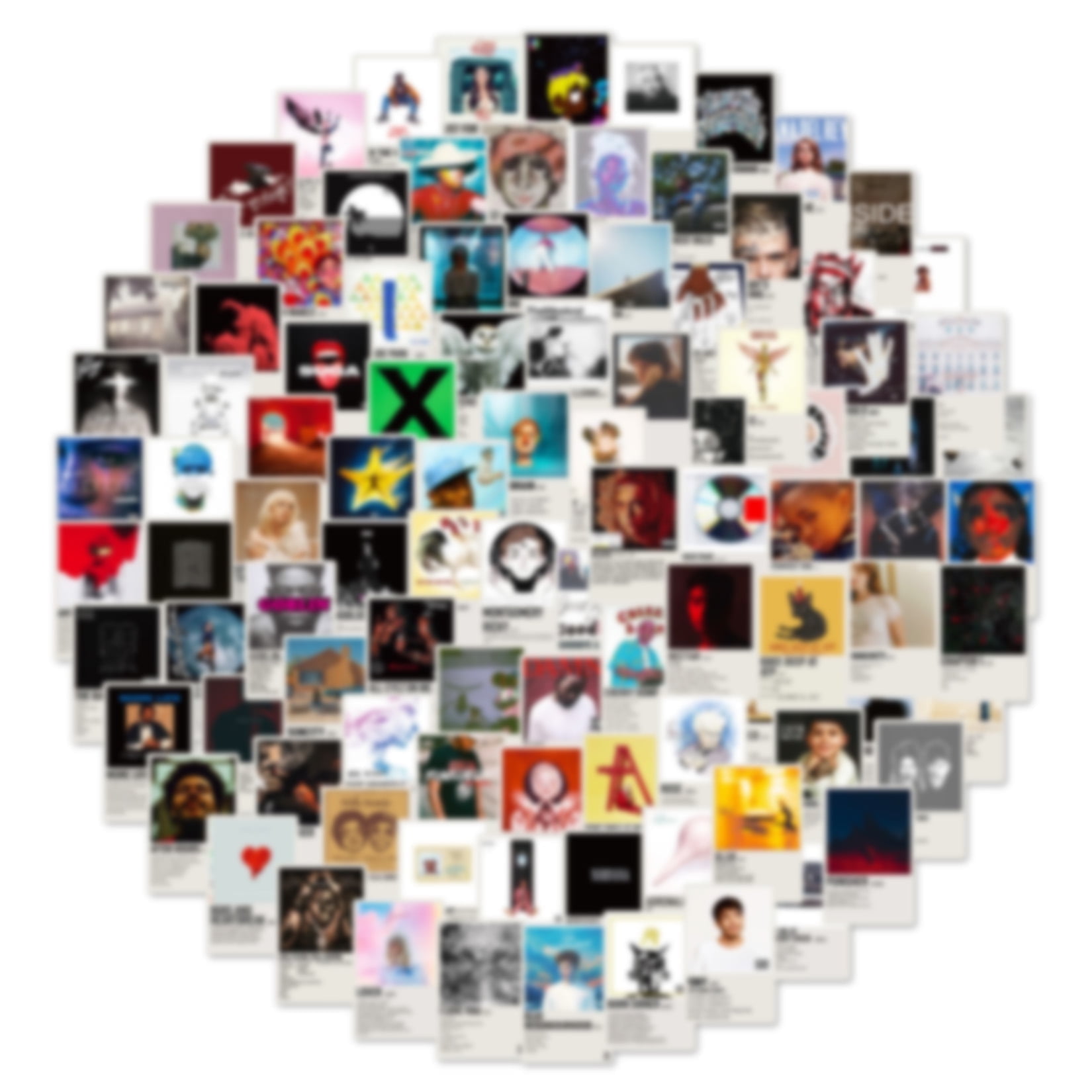 100Pcs Album Cover Stickers for Adults - Music, Rapper and Band Sticker ...