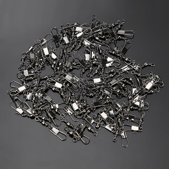 100Pcs Alloy Fishing Barrel Swivel Connector Rings, Interlock Snap ...