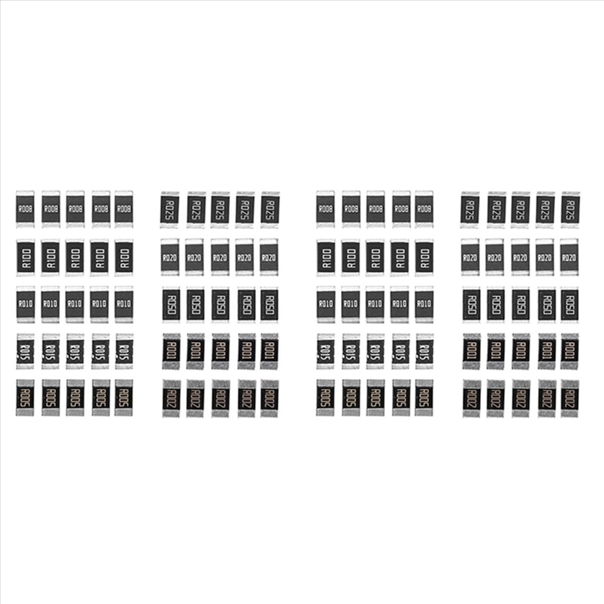 100Pcs Alloy Resistance 2512 SMD Resistor Samples Kit, R001 R002 R005 ...