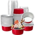 100Pcs Aluminum Cups with Lids,5oz Disposable Ramekin Baking Cups ...