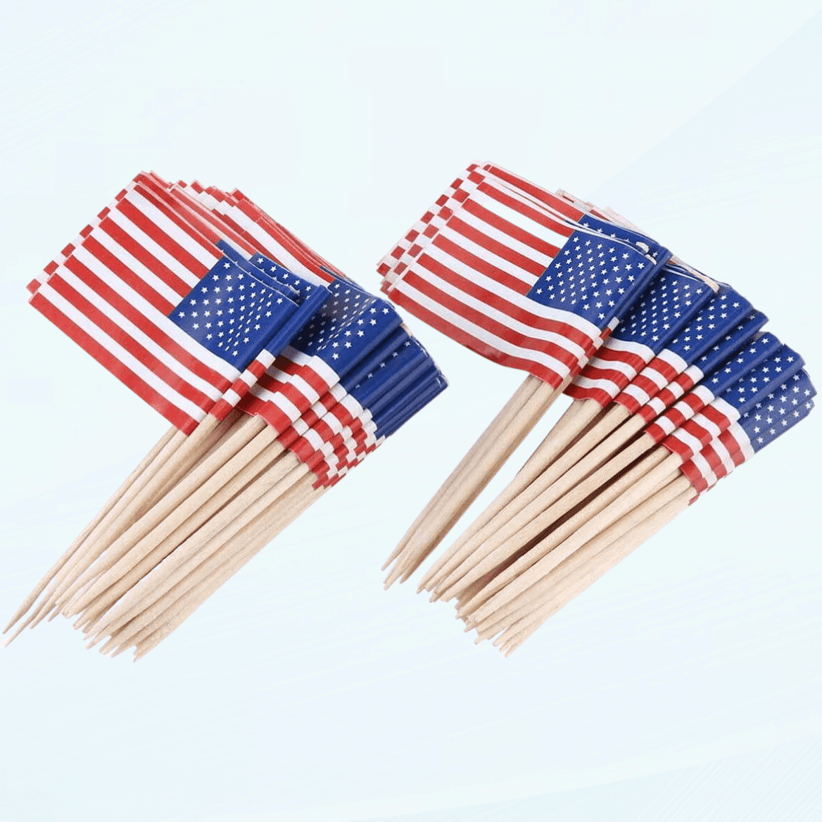 100Pcs American Flag Toothpicks US Flags Cupcake Toppers Patriotic Food ...