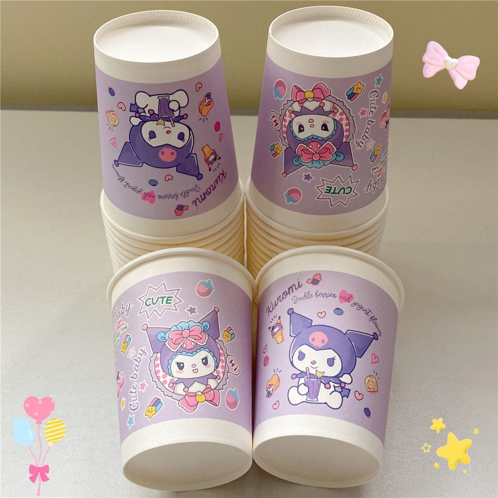 100Pcs Anime Sanrio Kuromi Kawaii Pompompurin Sweet Disposable Paper ...