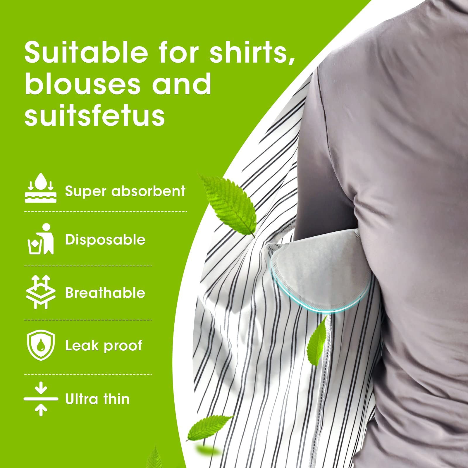 100Pcs Armpit Sweat Pads for Under Arms - Extra Comfort, For ...