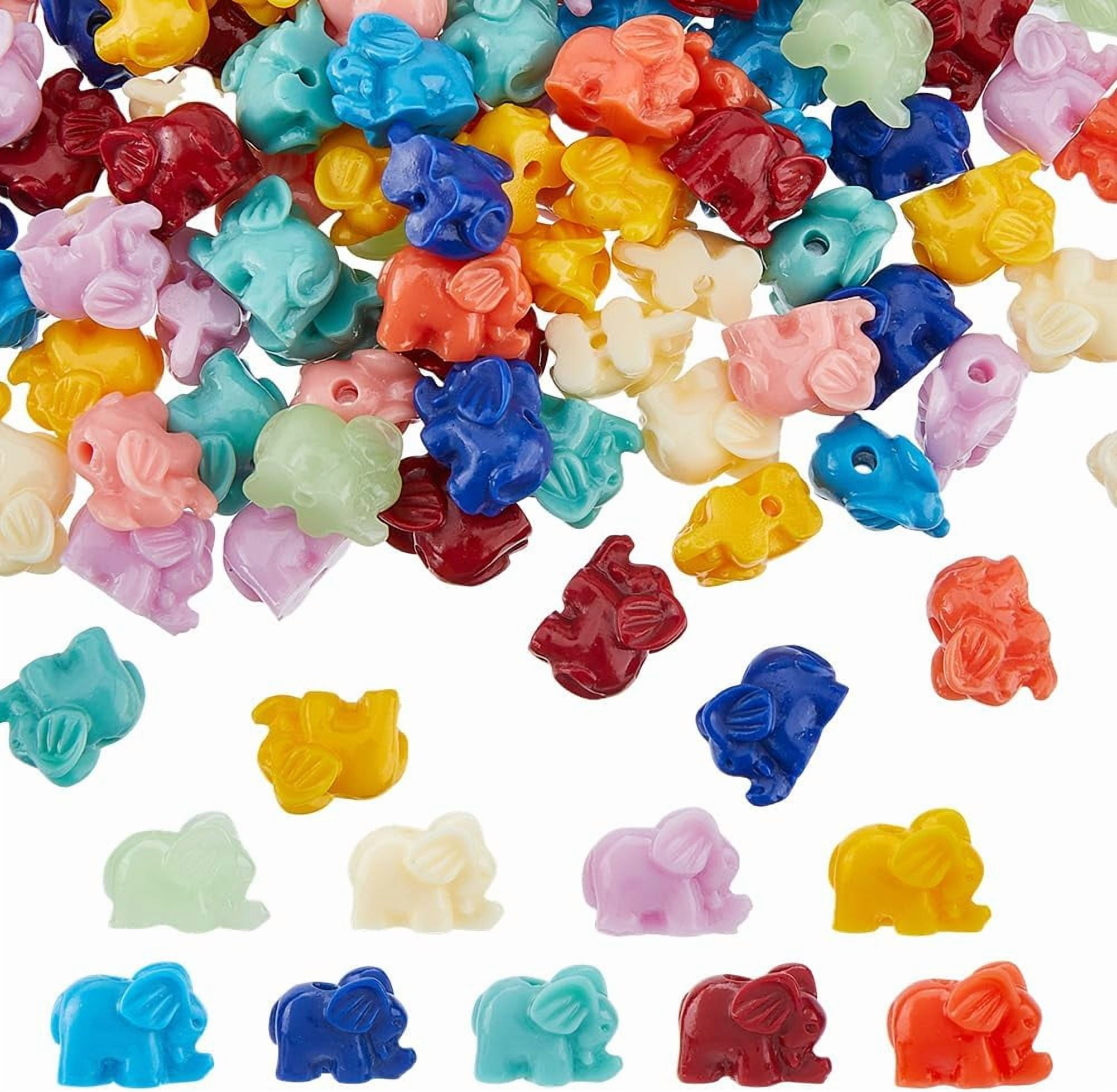 100Pcs Artificial Vivid Elephant Beads Elephant Coral Beads Elephant ...