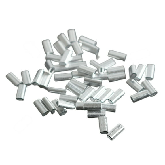 100Pcs Assortment Fishing Line Tube Connectors Aluminum Fishing Crimp ...