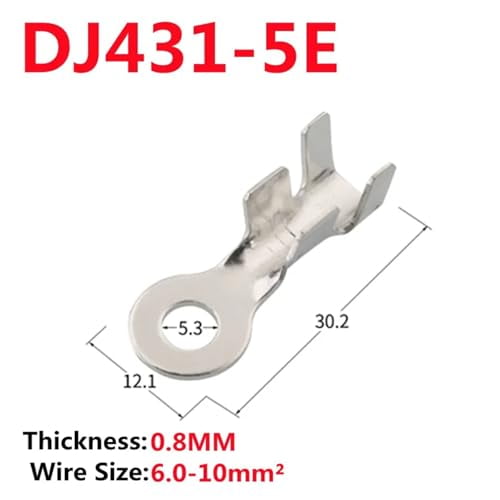 100Pcs Auto Splices Ring Round Terminal Crimping Loose Pins Wiring Plug ...
