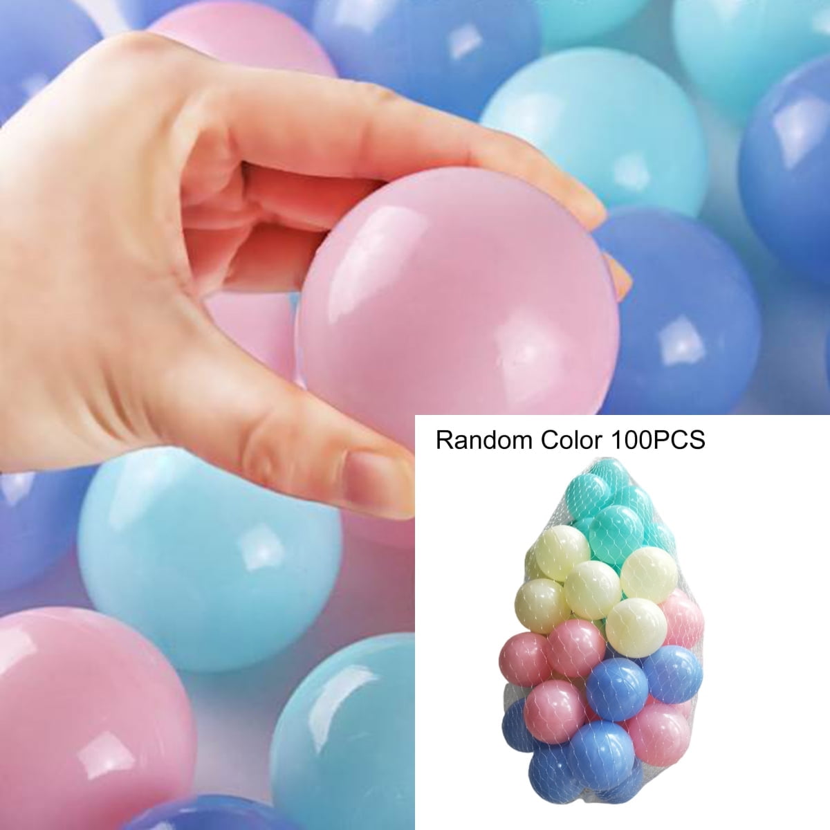 100Pcs Ball Pit Balls Funny Long Life Span Plastic Boys Girls Mixed ...