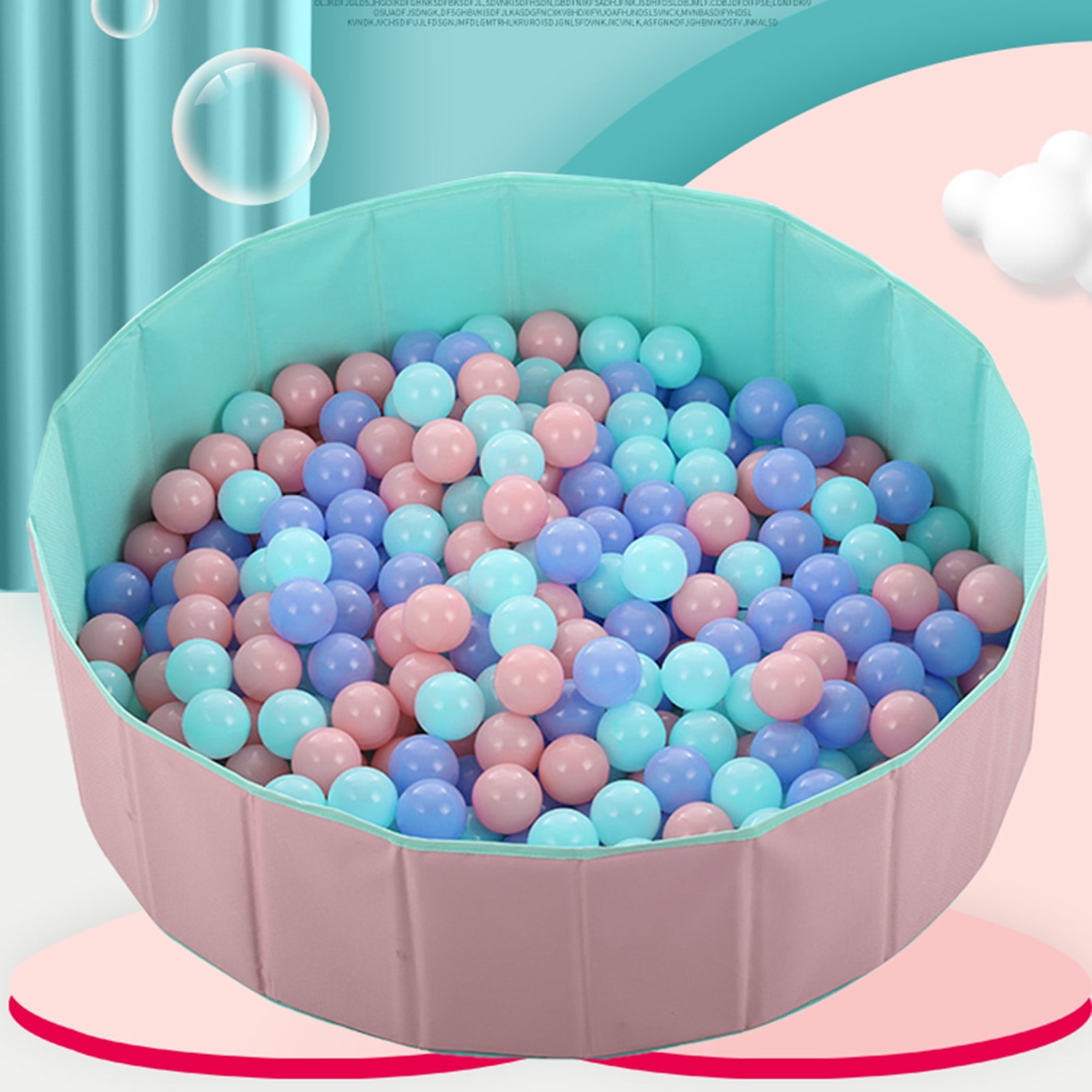 100Pcs Ball Pit Balls Long Life Span Plastic Mixed Colors Ocean Balls ...