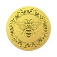 100Pcs Bee Gold Foil Sticker for Envelope Bee Sticker Round Gold ...