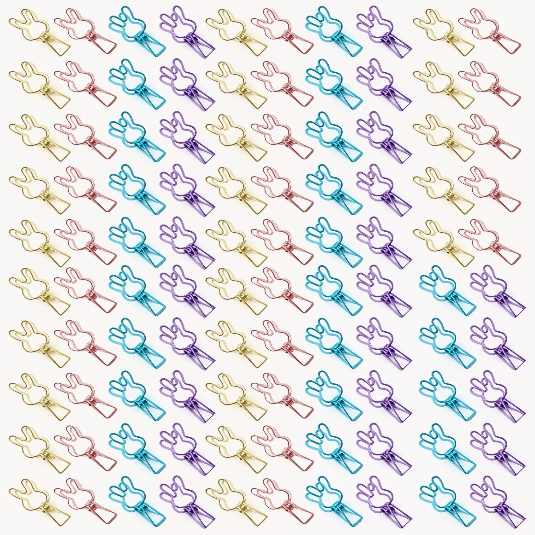 100Pcs Binder Clips Small Assorted Color Paper Clamps for Office ...