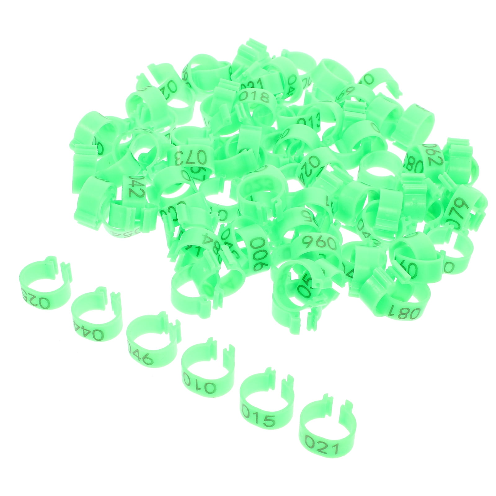 100Pcs Bird Pigeons Leg Rings Colored Numbered Bird Identification Leg ...